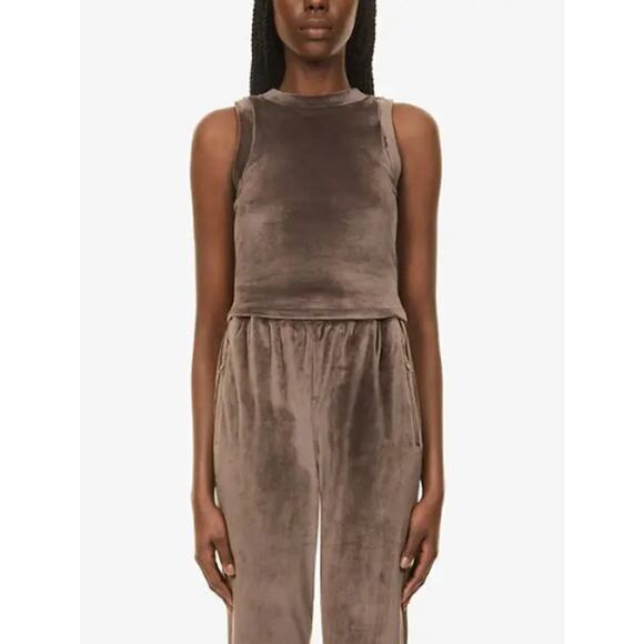 SKIMS | Tops | Skims Top Xs Velour Cropped Stretch Velour Top In ...